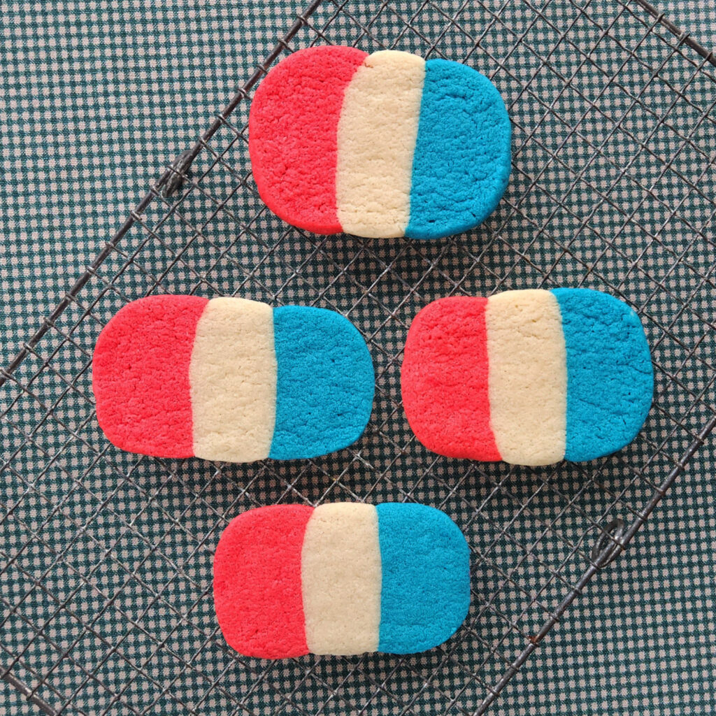 American Flag Cookies ⋆ Patriotic slice-and-bake icebox cookies